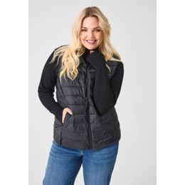 Steppweste Only CARMAKOMA "CARTAHIA LW QUILTED WAISTCOAT OTW", Damen, Gr. S, schwarz, Web, Obermaterial: 100% Nylon, unifarben, regular fit normal, Westen Steppweste