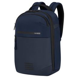 Tagesrucksack Samsonite "MODERNY", Herren, Gr. B/H/T: 25cm x 37,5cm x 13cm, blau, Polyester, Rucks&auml;cke Tagesrucksack, Unisex Travelrucksack, Freizeitruck mit vielen F&auml;chern