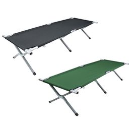 Vcm Camping Feldbettklappbar, 5 kg leicht, Aluminiumgestell, Textilene Liegefl&auml;che, 190x64 cm, Reisebett Camping Outdoor, Tosila M