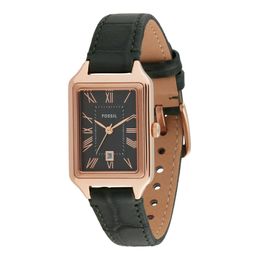 Fossil Uhr 'RAQUEL' Damen Gr&ouml;&szlig;e One Size rosegold / dunkelgr&uuml;n