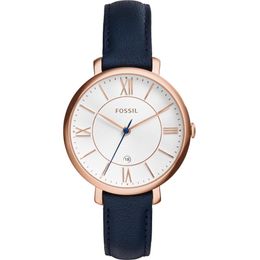 Fossil Armbanduhr 'JACQUELINE' Damen Gr&ouml;&szlig;e One Size navy / rosegold