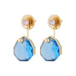 Swarovski Ohrringe Damen Gr&ouml;&szlig;e One Size azur / gold / lila