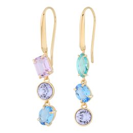 Swarovski Ohrringe Damen Gr&ouml;&szlig;e One Size royalblau / gold / gr&uuml;n / lila