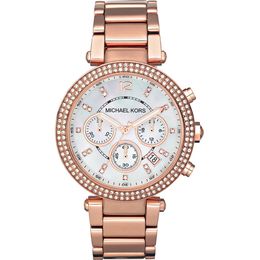 Michael Michael Kors Uhr 'PARKER' Damen Gr&ouml;&szlig;e One Size rosegold / schwarz / wei&szlig;