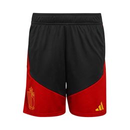 adidas Performance Sportshorts 'Belgien Tiro' Jungen Gr&ouml;&szlig;e 176 dunkelgelb / feuerrot / schwarz
