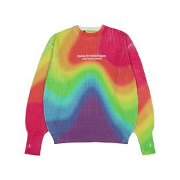 New Amsterdam Surf Association Pullover Herren Gr&ouml;&szlig;e M gr&uuml;n / lila / rosa / rot