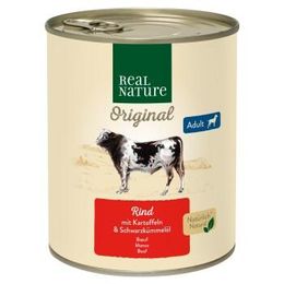 REAL NATURE Nassfutter Hund Adult Rind mit Kartoffel 24x800 g