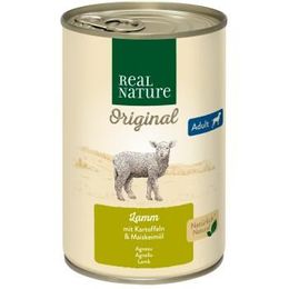 REAL NATURE Nassfutter Hund, Adult, Lamm mit Kartoffeln 24x400 g