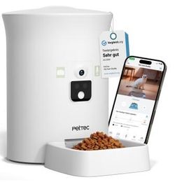 PetTec Cam Buddy inkl. automatischer Futterautomat f&uuml;r Katzen und Hunde