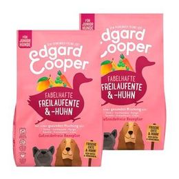 Edgard & Cooper Trockenfutter Hund, Junior, Frische Freilaufente & Huhn 2x12 kg