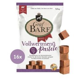 Graf Barf Vollwertmen&uuml; Pastete Rind 16x1kg