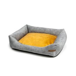 Rexproduct SoftColor luxury dog bed in grau color gelb S