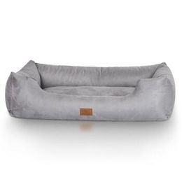 Knuffelwuff Hundebett Dreamline aus Velours grau XXL