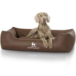 Knuffelwuff Kunstleder Hundebett Sidney braun XXL