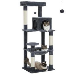 Pawz Road Kratzbaum XL f&uuml;r gro&szlig;e Katzen mit H&auml;ngematte