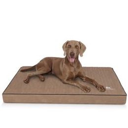 Knuffelwuff orthop&auml;dische Hundematte Palomino aus laser-gestepptem Kunstleder braun/ beige XXXL