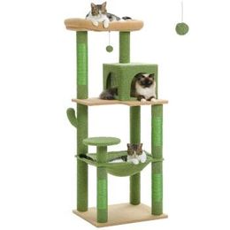 Pawz Road Kratzbaum XL f&uuml;r gro&szlig;e Katzen mit H&auml;ngematte