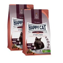 Happy Cat Sterilised Trockenfutter Katze Adult, Atlantik-Lachs 2x10 kg