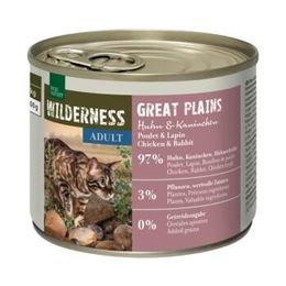REAL NATURE WILDERNESS Nassfutter Katze, Adult Great Plains Huhn und Kaninchen 12x200 g