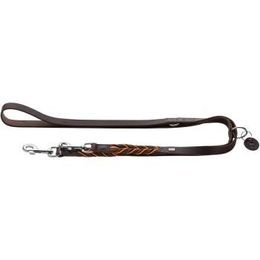 Hunter Verstellbare F&uuml;hrleine Solid Education Cord dunkelbraun L-XL