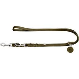 Hunter Verstellbare F&uuml;hrleine Solid Education oliv 1,3 cm, 2,5 m