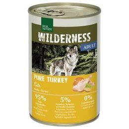 REAL NATURE WILDERNESS Nassfutter Hund, Adult, Pure Turkey 24x400 g