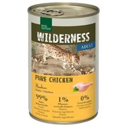REAL NATURE WILDERNESS Nassfutter Katze, Adult Pure Chicken 24x400 g