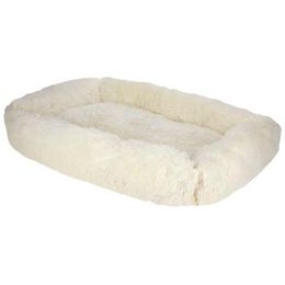 Kerbl Pet Kuschelbett Fluffy, Creme, Eckig, 100x70cm