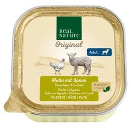 REAL NATURE Nassfutter Hund, Adult, Lamm und Putenleber 34x100 g