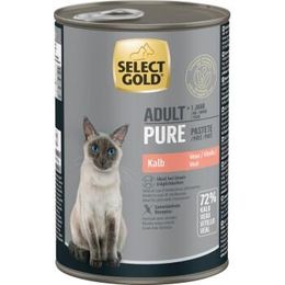 SELECT GOLD Pure Adult Pat&eacute; Kalb 24x400 g