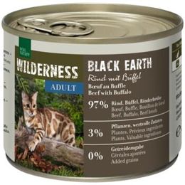 REAL NATURE WILDERNESS Nassfutter Katze, Adult Black Earth, Rind und B&uuml;ffel 12x200 g