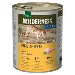 REAL NATURE WILDERNESS Nassfutter Katze, Adult Pure Chicken 6x800 g