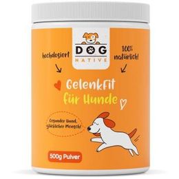 Dog-Native GelenkFit f&uuml;r Hunde, nat&uuml;rliches Gelenkpulver, Gelenk Fit Pulver mit Gr&uuml;nlippmuschel, MSM, Kollagen & Chondroitin f&uuml;r Gelenke & Knochen 500 g