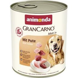animonda GranCarno Original Nassfutter Hund Adult, Pute 12x800 g
