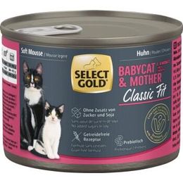 SELECT GOLD Babycat & Mother Soft Mousse Huhn 24x200 g