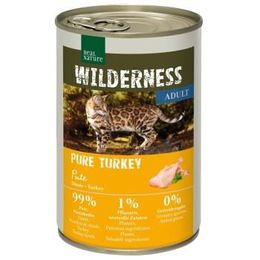 REAL NATURE WILDERNESS Nassfutter Katze, Adult Pure Turkey 12x400 g