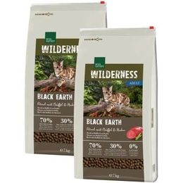 REAL NATURE WILDERNESS Trockenfutter Katze, Adult, Black Earth, Rind, B&uuml;ffel & Huhn 2x7 kg