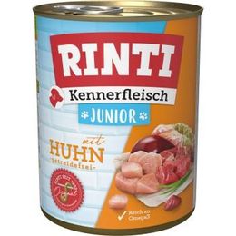 Rinti Kennerfleisch Nassfutter Hund, Junior, Dose Huhn 24x800 g