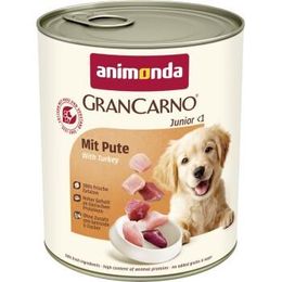 animonda GranCarno Original Nassfutter Hund Junior, Pute 12x800 g