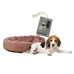 Rohrschneider &reg; Hundekissen inkl. Gratis-Beigabe, Kuschelh&ouml;hle "Denver" altrosa M