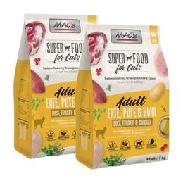 Mac's MAC's Cat Adult Trockenfutter Ente, Pute & Huhn 2x7 kg