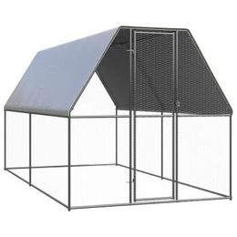 vidaXL Outdoor H&uuml;hnerk&auml;fig mit Komplett&uuml;berdachung 2 m, 4 m, 2 m