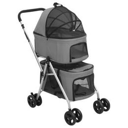 vidaXL Hundewagen 83x48x97cm (L x B x H) grau