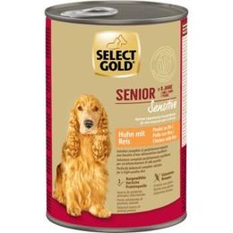 SELECT GOLD Sensitive Nassfutter Hund Senior Huhn und Reis 24x400 g