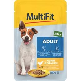MultiFit Adult Little Dog Pouch Jelly Huhn & Gem&uuml;se 48x100 g