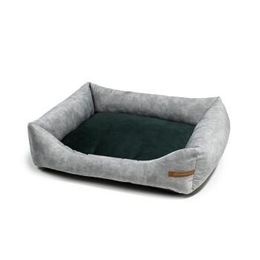 Rexproduct SoftColor luxury dog bed in grau color dunkelgr&uuml;n L