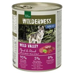 REAL NATURE WILDERNESS Nassfutter Hund, Adult, Wild Valley, Pferd und Rind 24x800 g