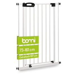 bomi T&uuml;rschutzgitter Extrahoch 107 cm - Merle 73-161 cm in Wei&szlig; f&uuml;r Hunde & Katzen M