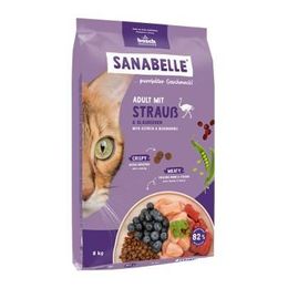 Sanabelle Trockenfutter Katze, Adult, mit Strau&szlig; 2x8 kg