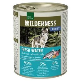 REAL NATURE WILDERNESS Nassfutter Hund, Adult, Fresh Water, Hering, Lachs und Ente 12x800 g